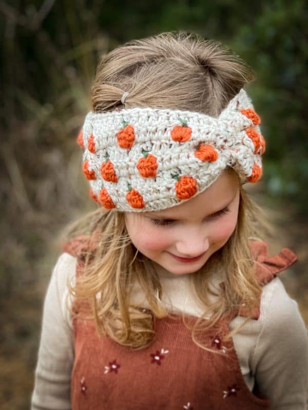 Pumpkin Patch Crochet Headband Pattern ad-free pdf